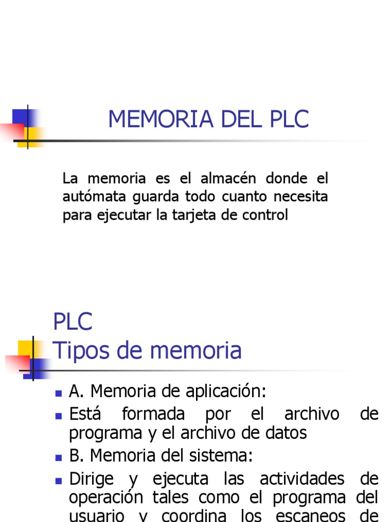 Memoria Del PLC | PDF | Memoria del ordenador | Memoria de sólo lectura