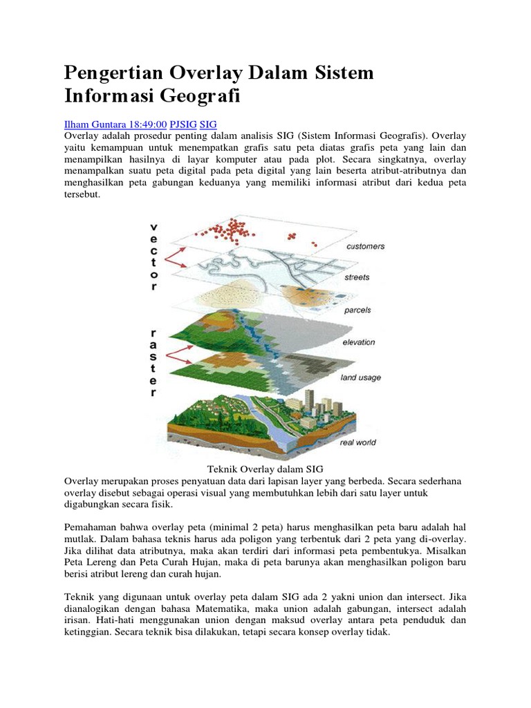 Pengertian Overlay Dalam Sistem Informasi Geografi | PDF