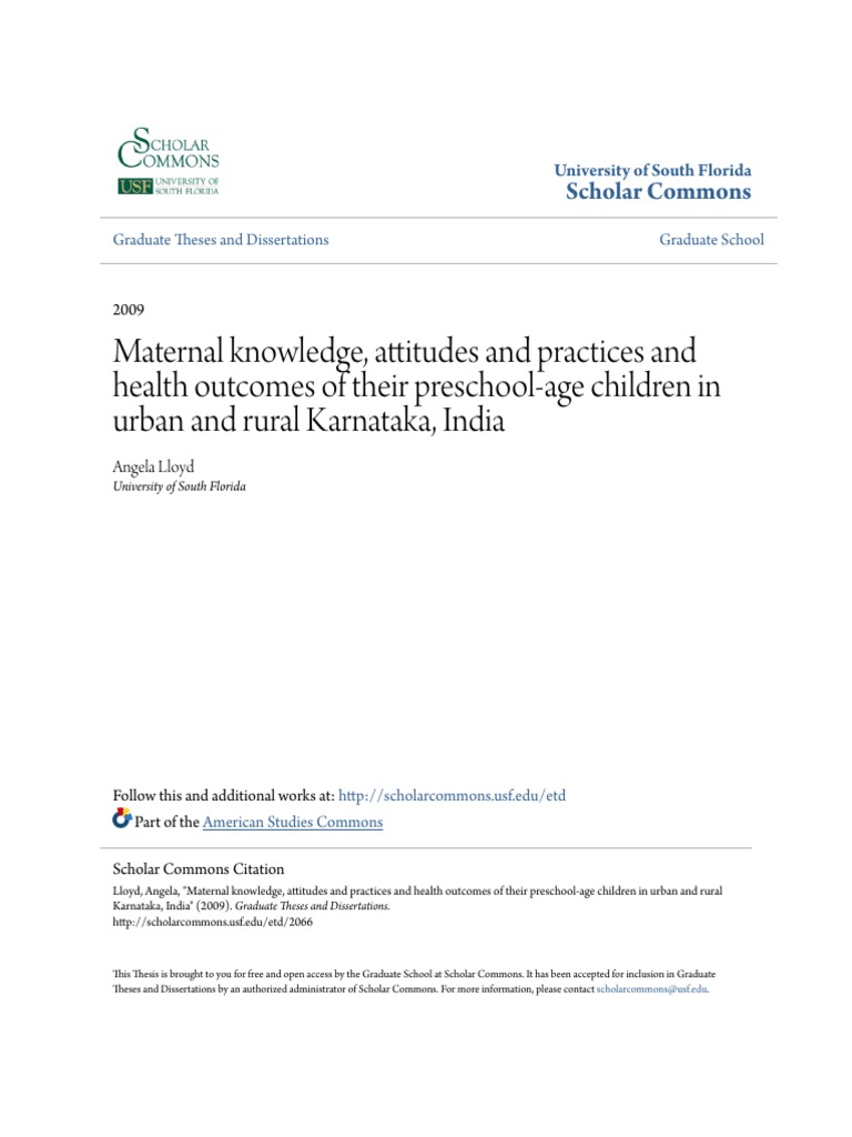 Maternal Knowledge Attitudes and Practices and Health Outcomes | PDF ...