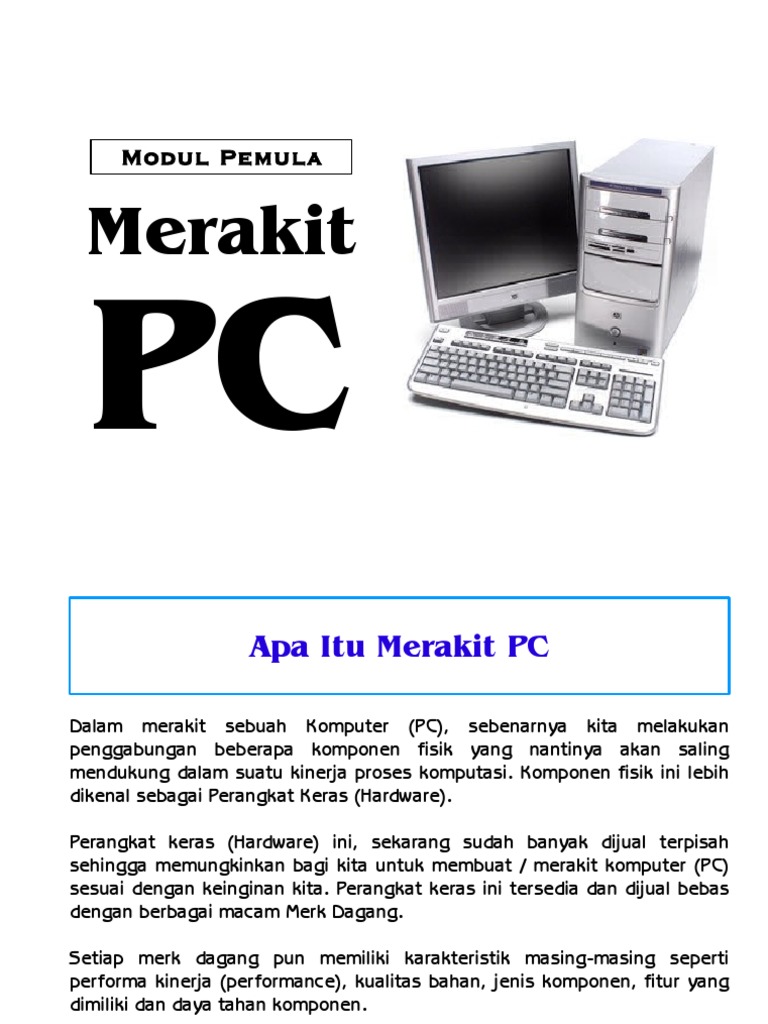 Panduan Merakit PC untuk Pemula | PDF | Game & Aktivitas | Komputer