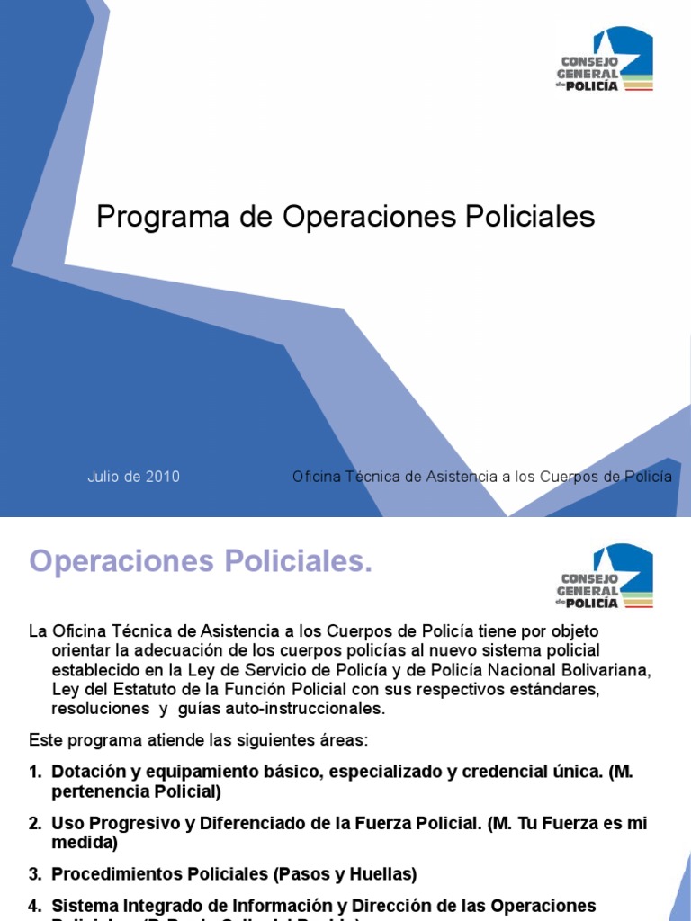 Operaciones Policiales | PDF | Policía | Gobierno