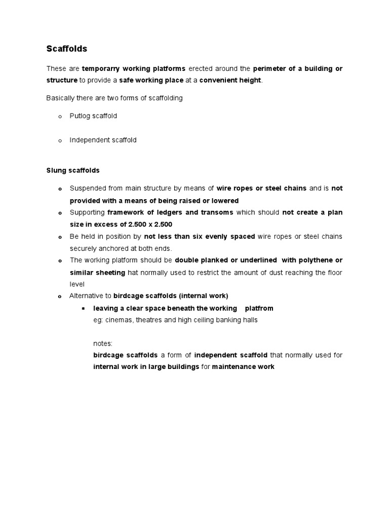 Slung Scaffolding | PDF | Home & Garden