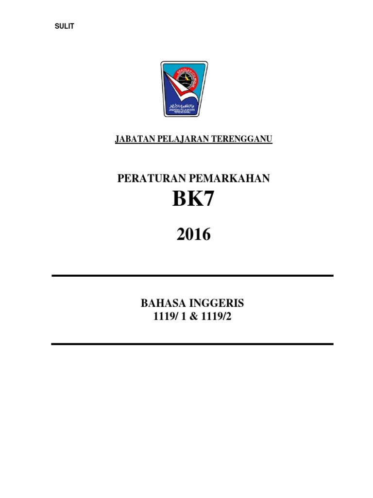 2016 Terengganu SPM Trial - Marking Scheme (BK7) PDF | PDF