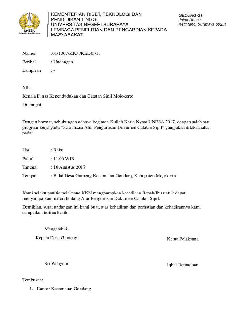 Tembusan Kecamatan | PDF
