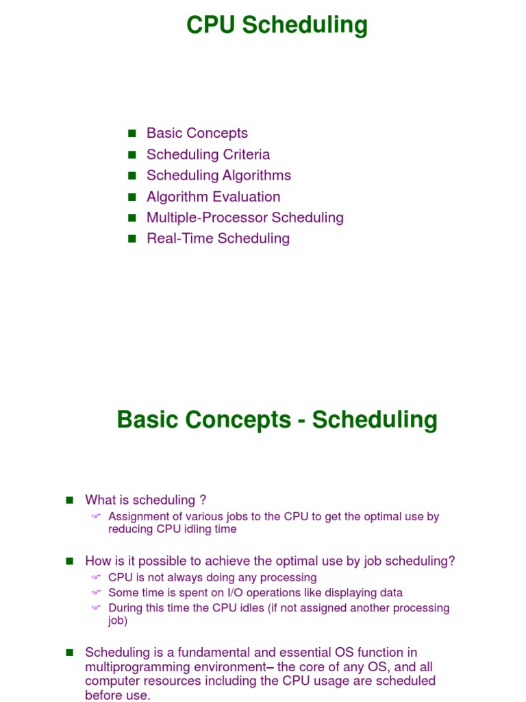 CPU Scheduling | PDF | Scheduling (Computing) | Computing Infrastructure