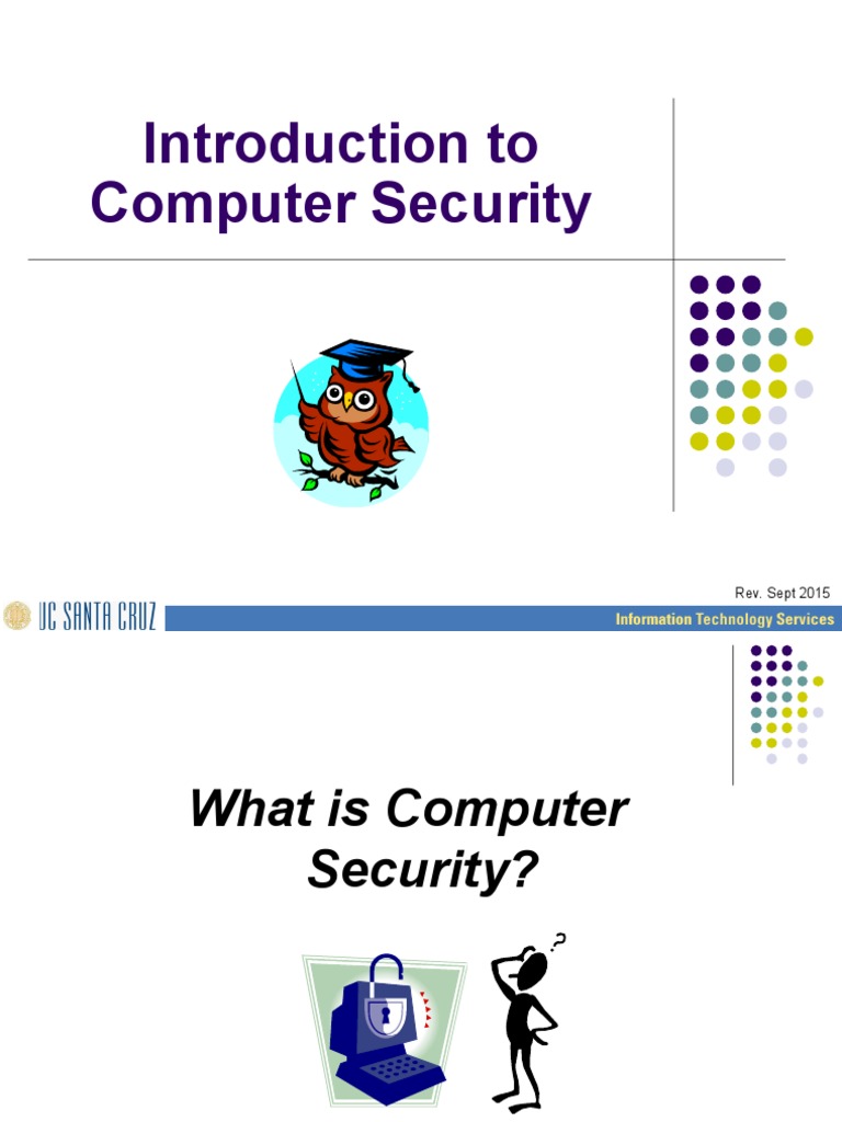 Chap 1 Introduction To Computer Security | Download Free PDF | Computer ...