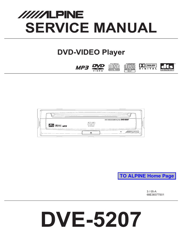 Alpine DVE-5207 DVD PDF | PDF | Remote Control | Electrical Connector
