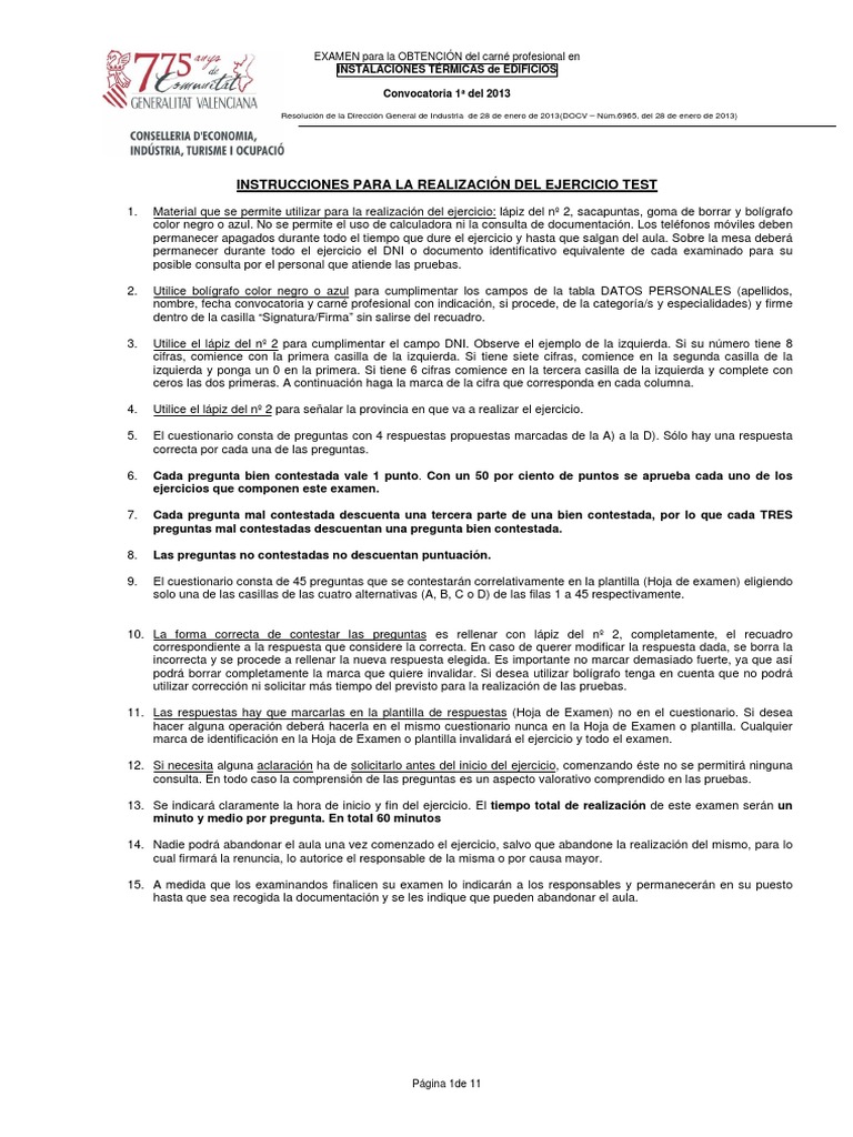 Examen Rite Con Soluciones x1 y 2x | PDF | Temperatura | Hvac