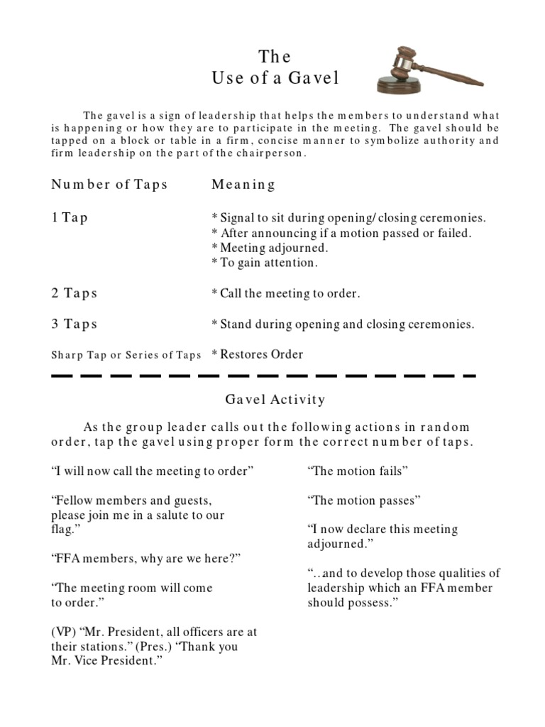 7 Use of A Gavel - 2 PDF | PDF