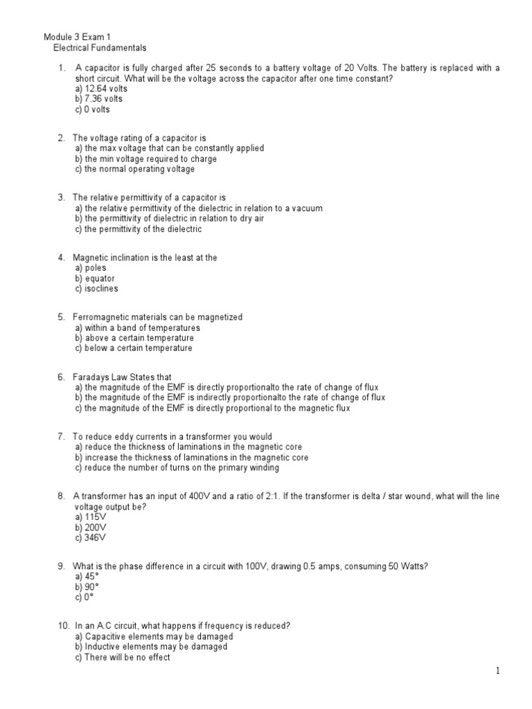 EASA 66 Module 3 (Club66) Question | Download Free PDF | Series And ...