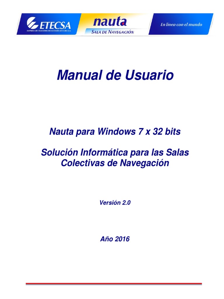 Solucion Nauta W7x32 - Manual de Usuario - V1.0 PDF | PDF