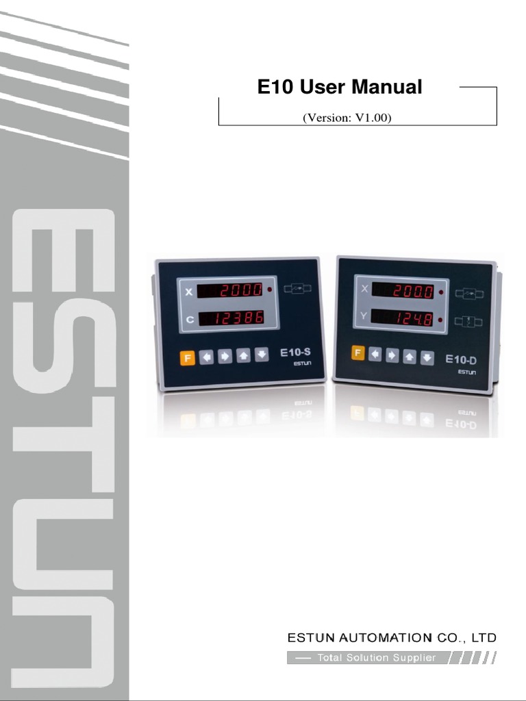 E10 User Manual | PDF | Power Supply | Parameter (Computer Programming)
