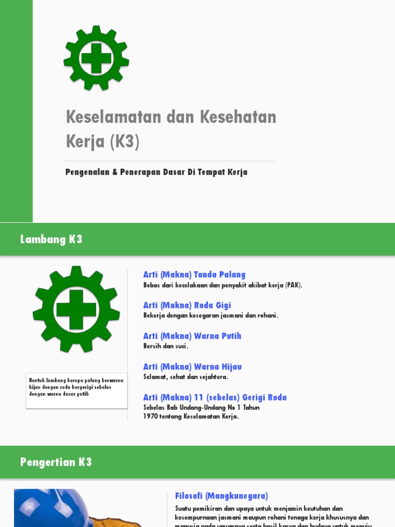 Dasar-Dasar Keselamatan Dan Kesehatan Kerja (K3) | PDF