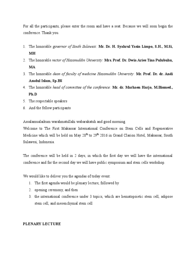 MC Script 2 | PDF | Indonesian People | Indonesia