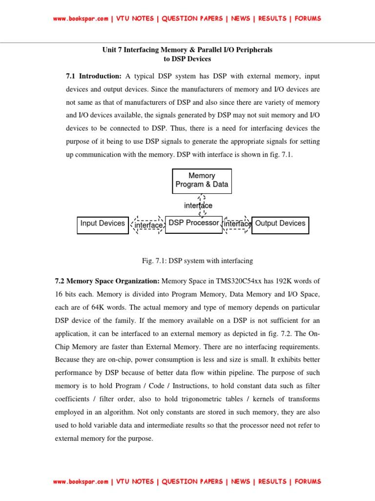 Unit 7 Interfacing Memory and Parallel IO Peripherals | PDF | Input/Output | Digital Signal ...
