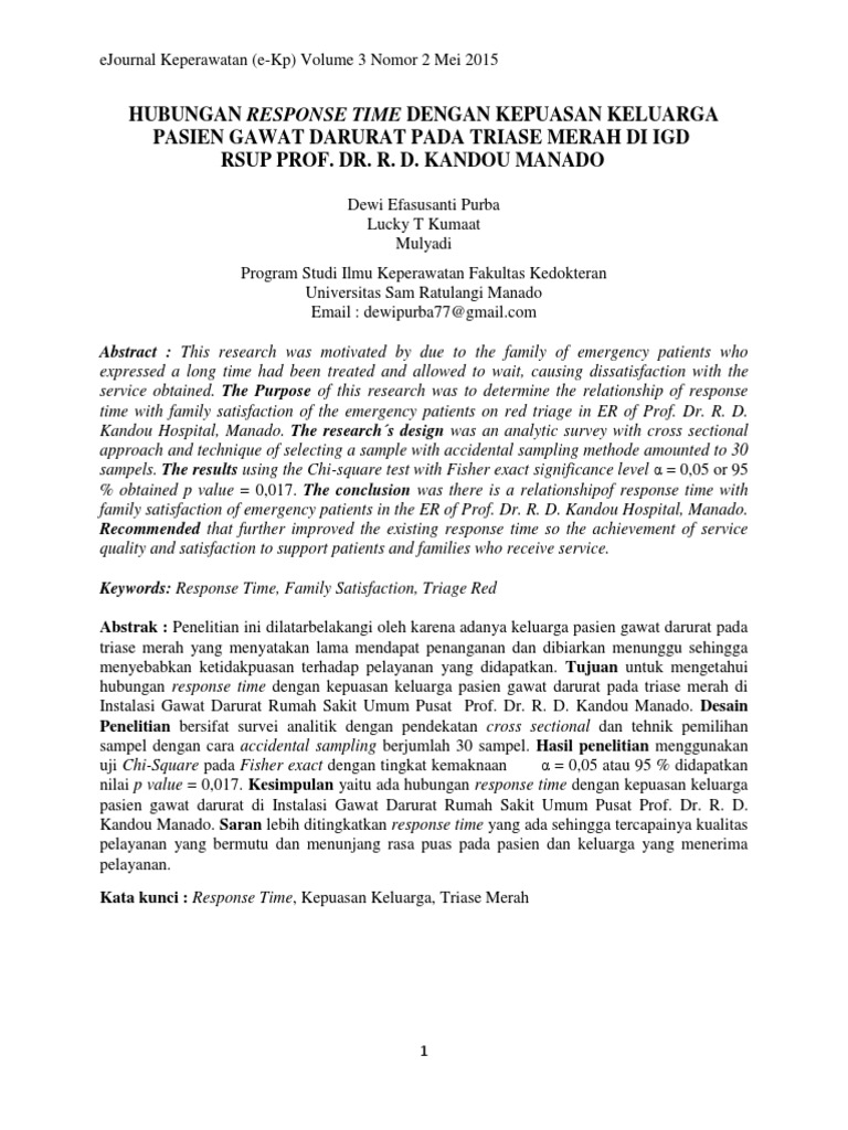 Hubungan Respon Time | PDF