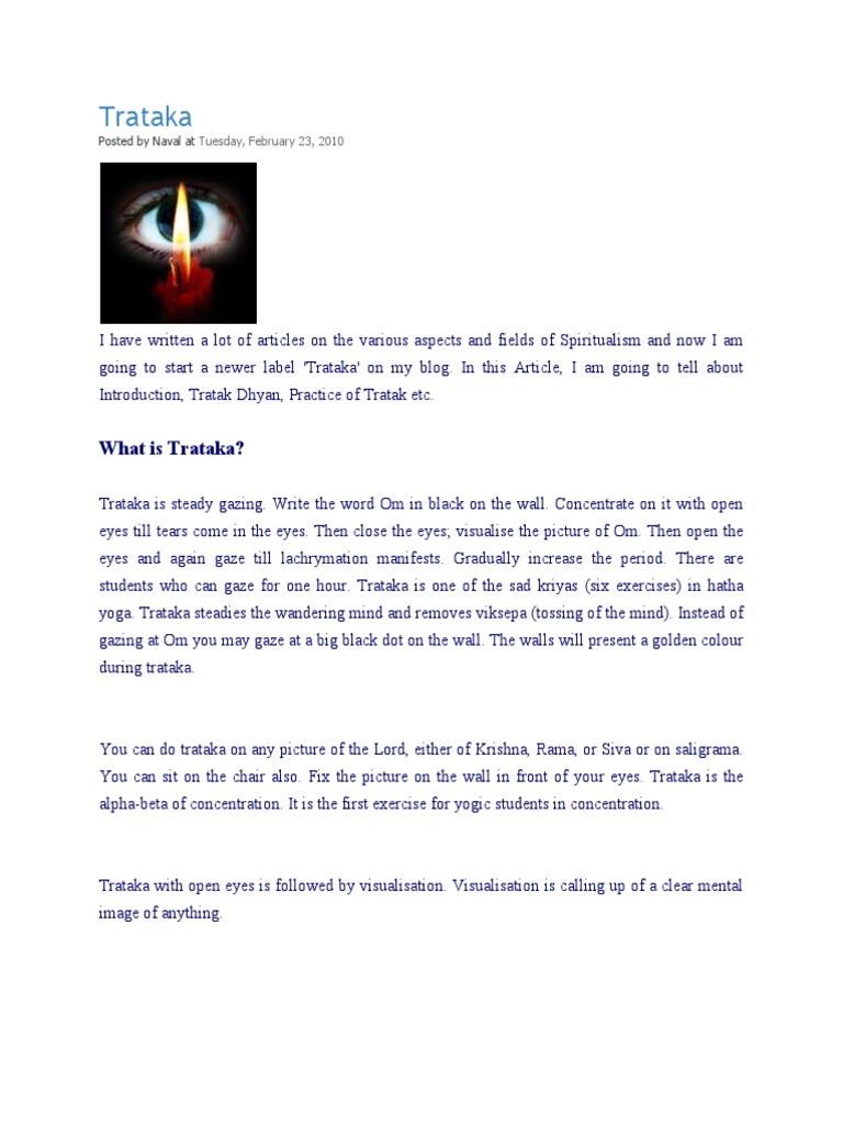 Trataka Intelligence Brain Power Genius | PDF