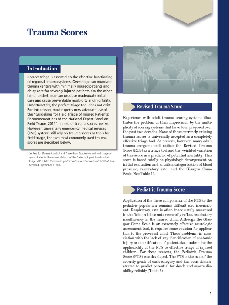 Pediatric Trauma Score and Triage Guidelines | PDF