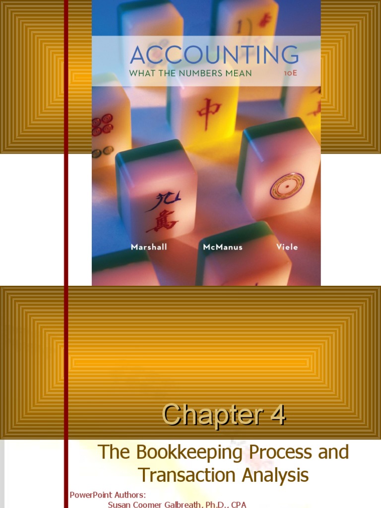 Chapter 4 (Accounting - What The Numbers Mean 10e) | PDF | Debits And ...