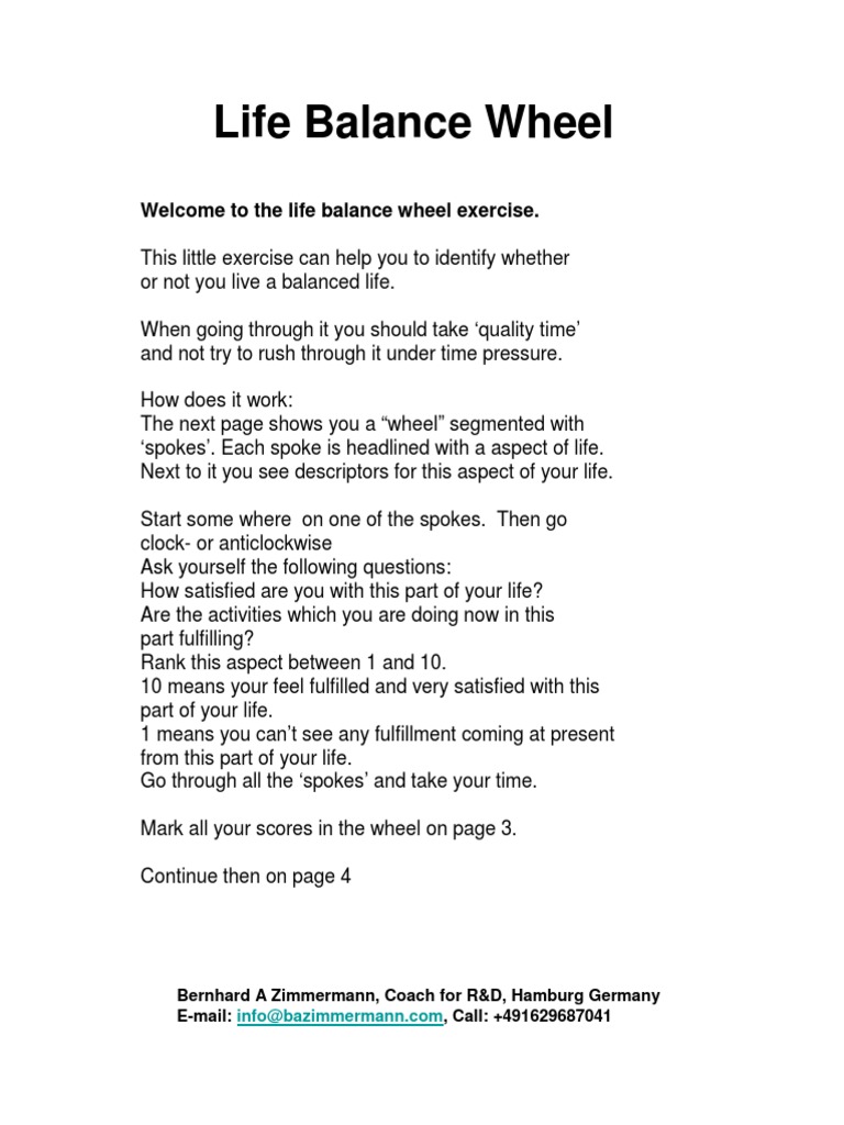 Wheel of Life Model | PDF | Psychological Concepts | Cognition