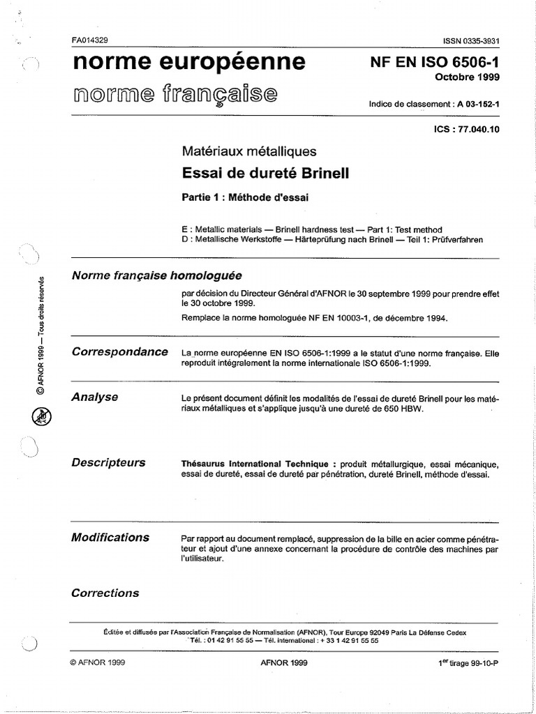 En Iso 6506 1 PDF | PDF