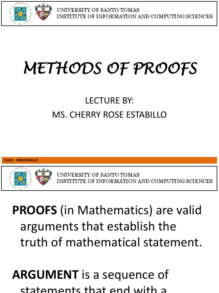 6 Methods of Proofs-1 | PDF | Truth | Syntax (Logic)
