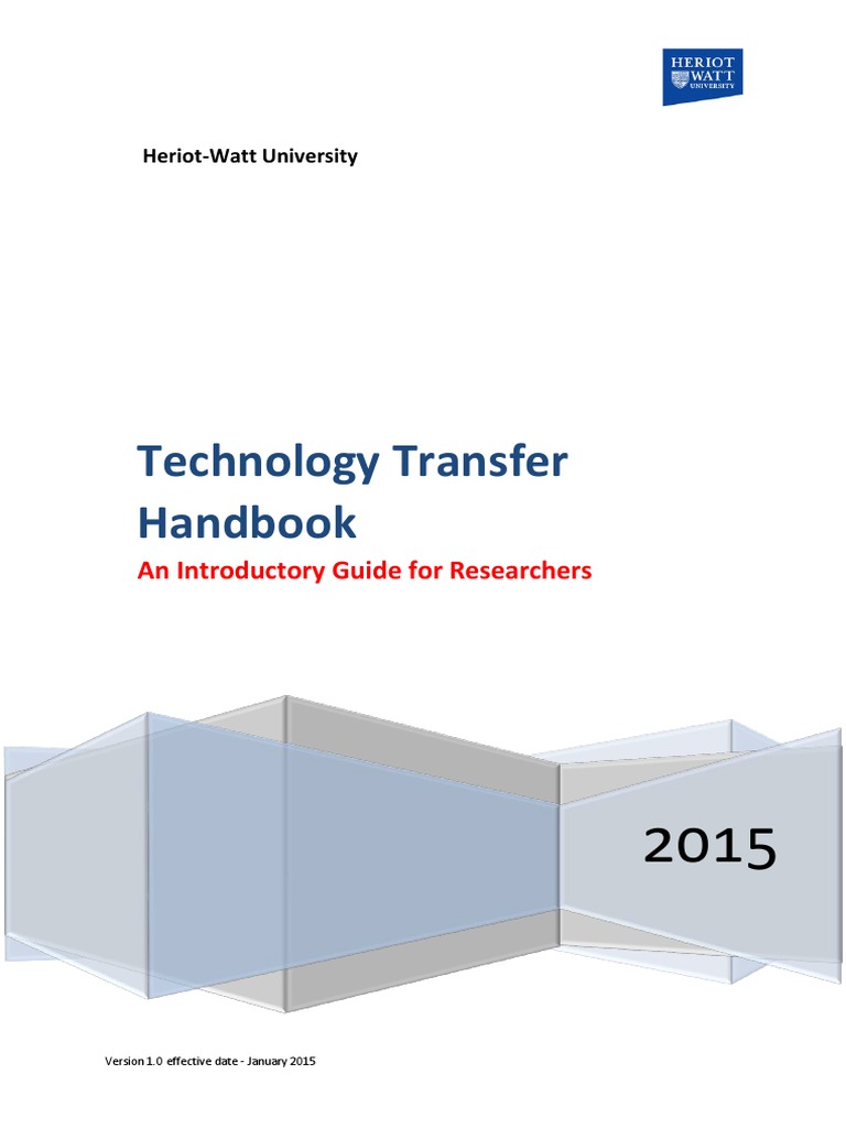 Technology Transfer Handbook: An Introductory Guide For Researchers | Download Free PDF | Patent ...