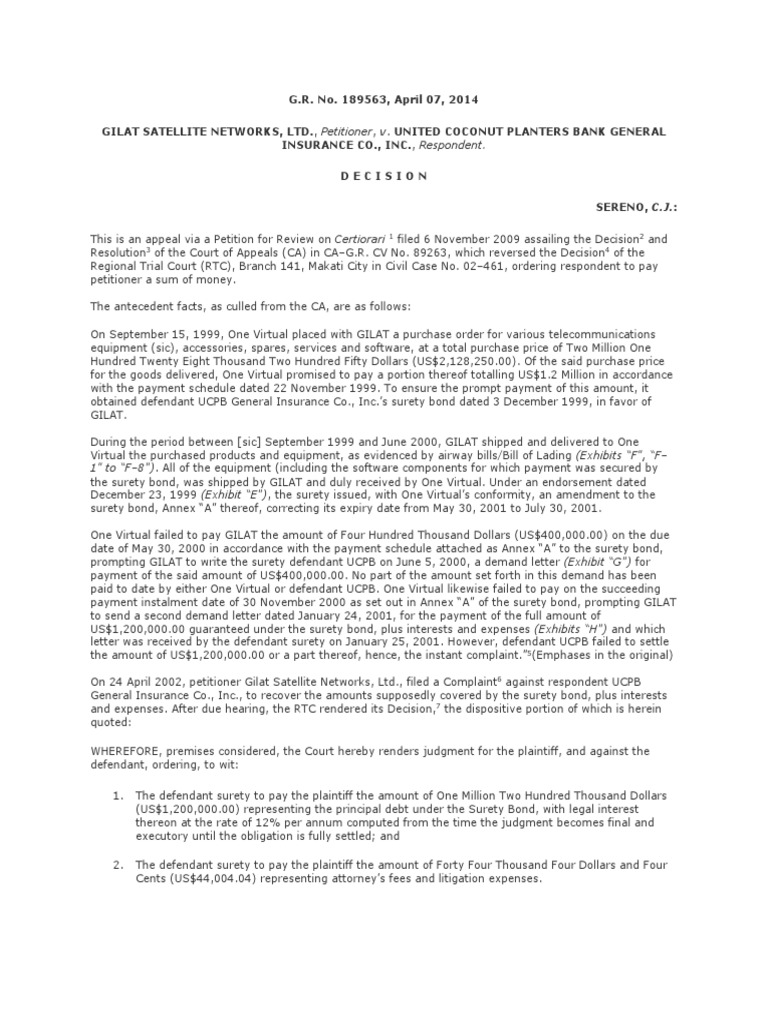 Adr Cases | PDF | Surety Bond | Guarantee