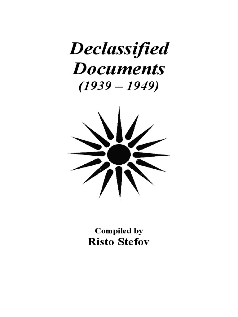 Declassified Documents | PDF | Republic Of Macedonia | Yugoslavia