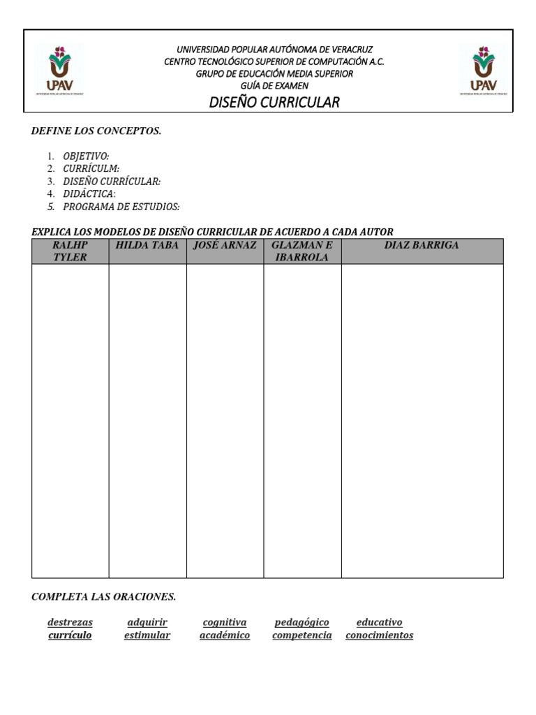 Guia de Diseño Curricular (1) | Plan de estudios | Ciencia | Prueba ...