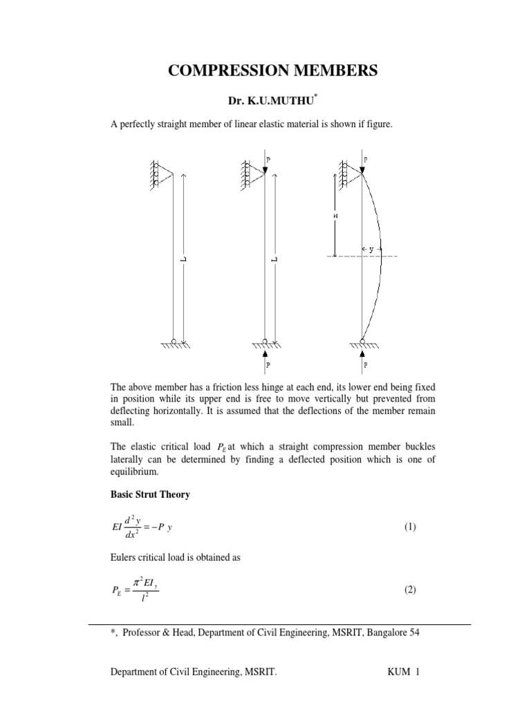 Compression Member PDF | PDF | Teaching Methods & Materials | Science ...
