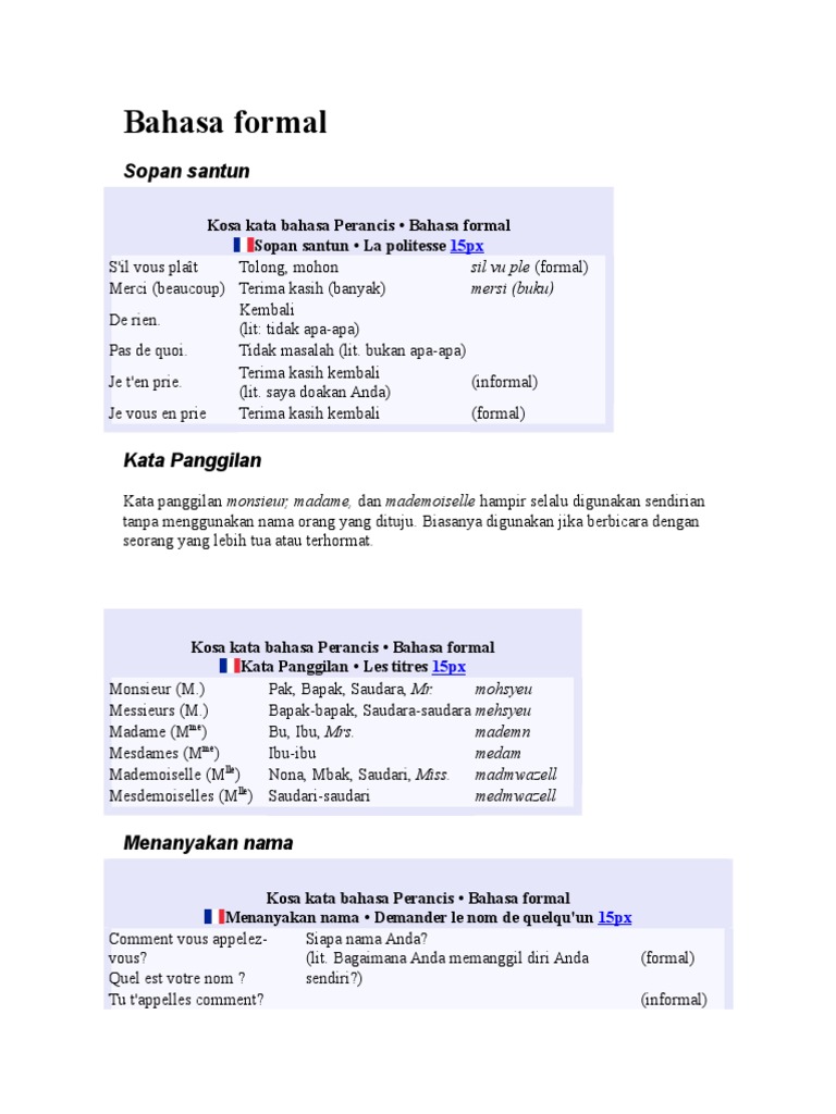 Bahasa Formal | PDF
