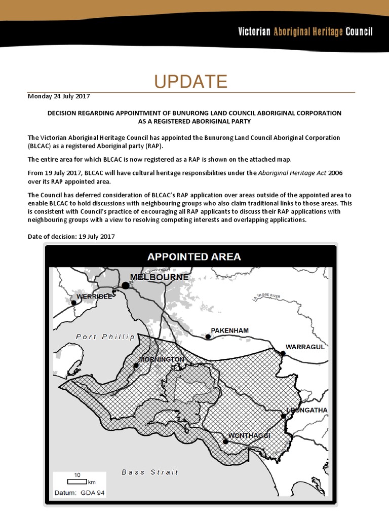 Bunurong Land Council Aboriginal Corporation Appointed As A Registered ...