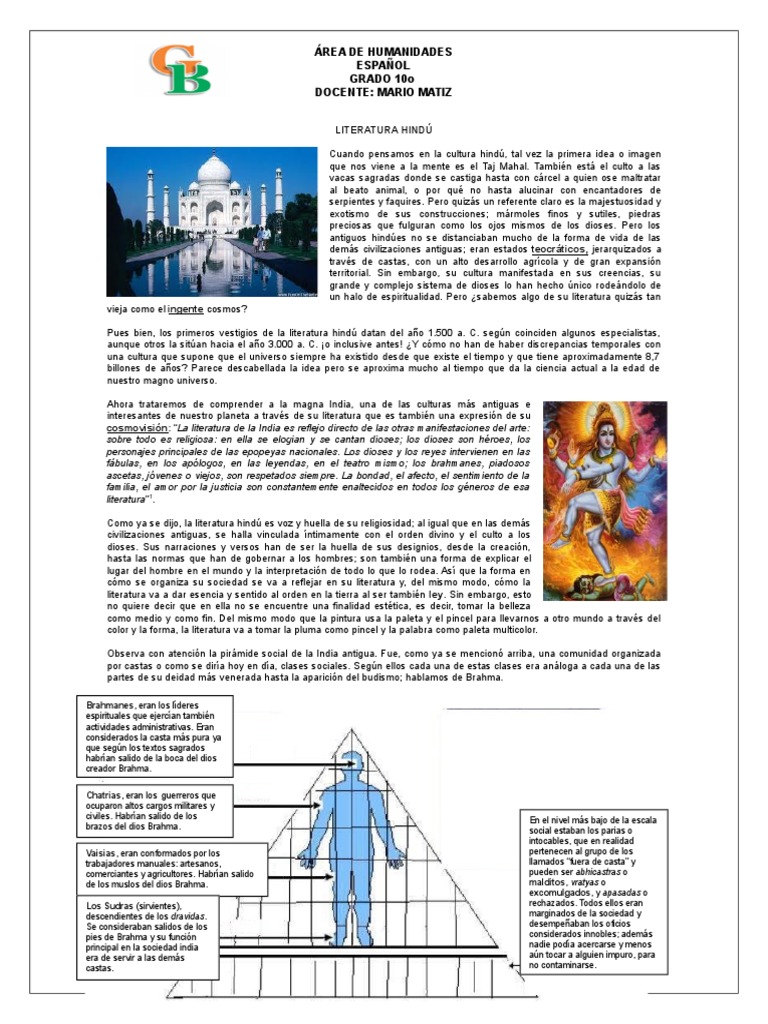 Literatura Hindú: Dioses y Castas | PDF | Vedas | Puranas