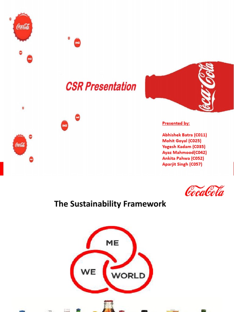 Coca-Cola CSR Sustainability Development | PDF | Corporate Social ...