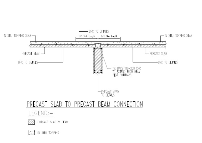 Precast Slab to Precast Beam Connection