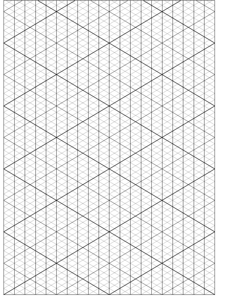 Iso 30 Graph Paper - Axonometric Paper | PDF