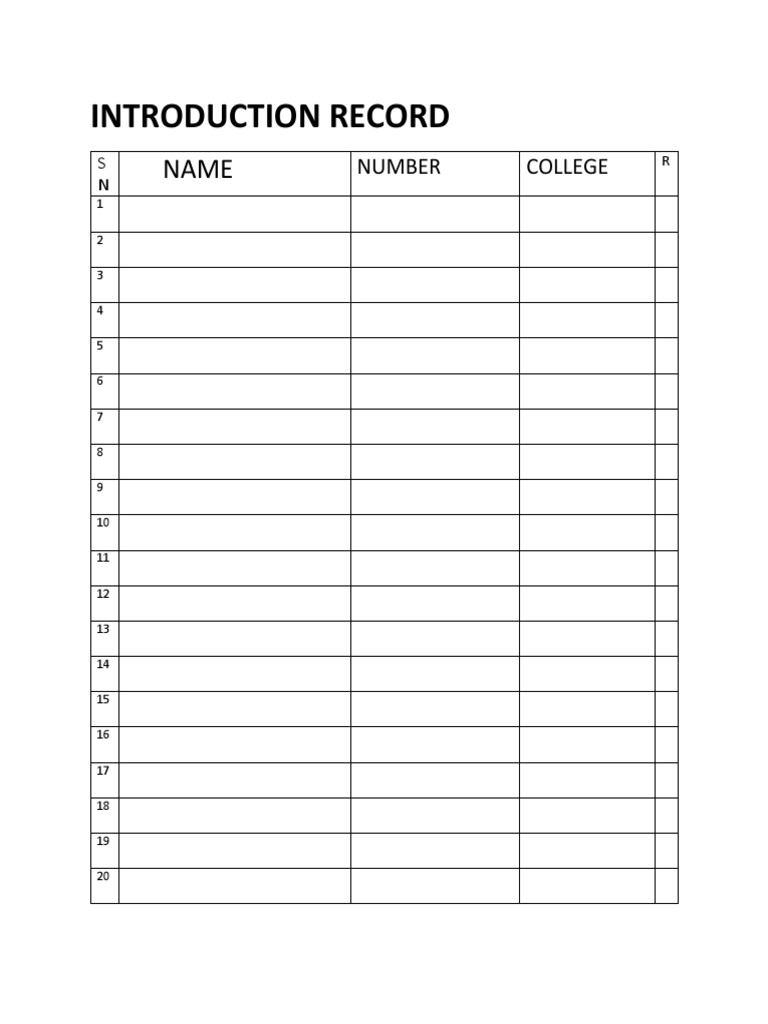 Intro Record PDF | PDF