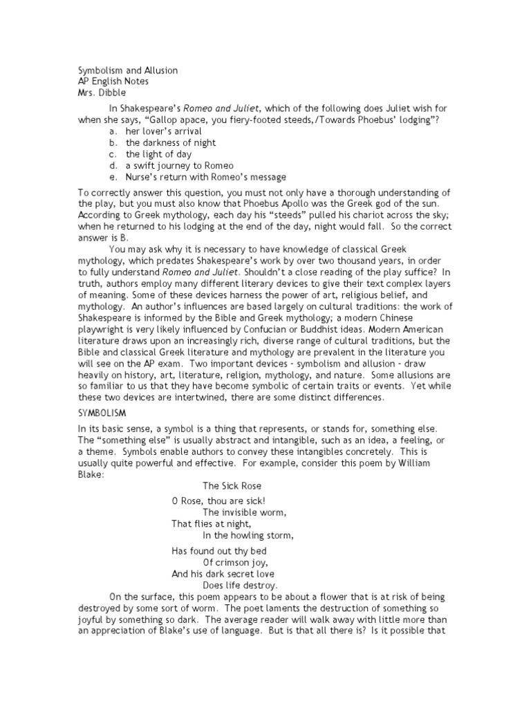 Symbolism and Allusion | Download Free PDF | Sphinx | Jacob