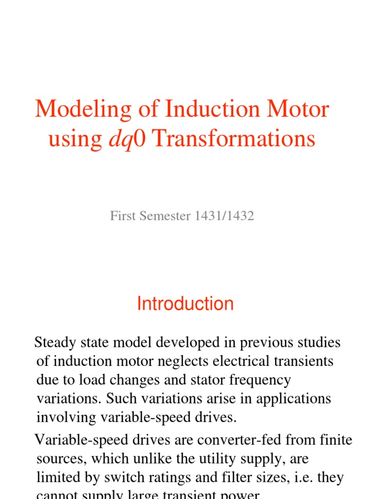 Induction Motor Model | PDF | Inductance | Machines