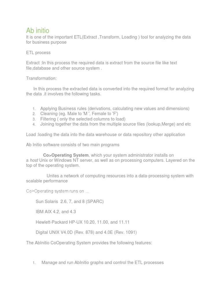 Ab Initio Basic Turorial | Download Free PDF | Parameter (Computer Programming) | Metadata