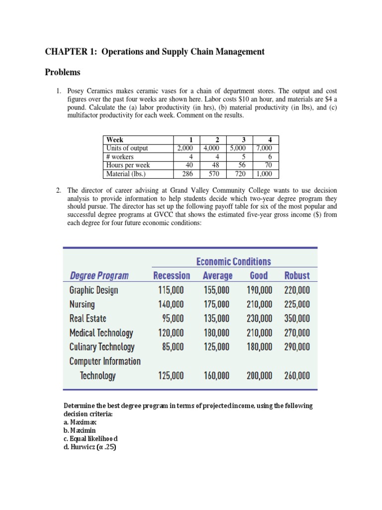 MGT 636 Chapter 01 Problems | PDF | Labour Economics | Economics