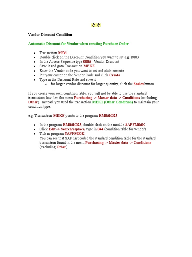 Vendor Discount Condition | PDF