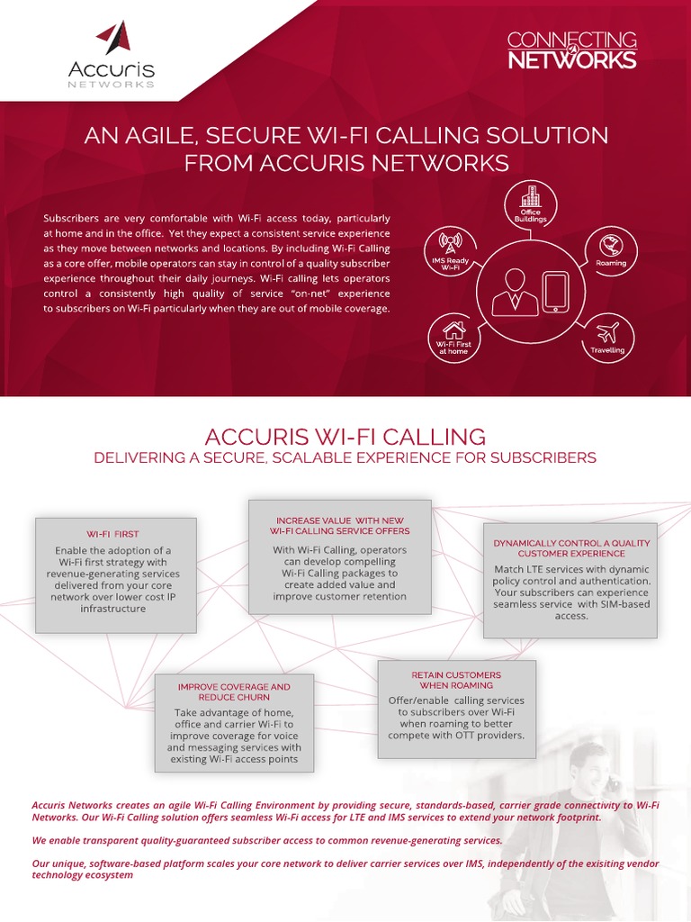 Accuris Networks Wi Fi Calling | PDF | Ip Multimedia Subsystem | Wi Fi