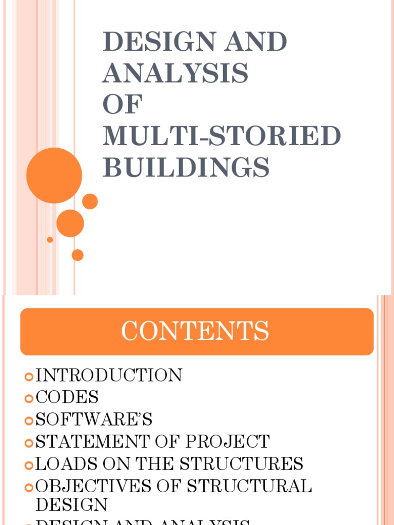 Multi-Storey Building Design Analysis | PDF | Structural Load | Beam ...