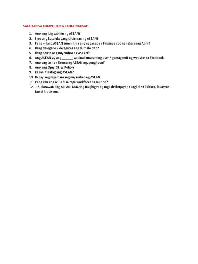 ASEAN Activity | PDF