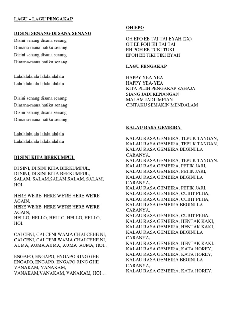 Lagu Lagu Pengakap | PDF