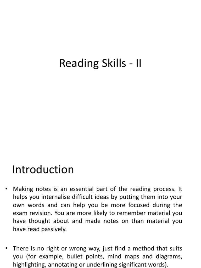 Reading Skills - II | PDF | English Language | Languages