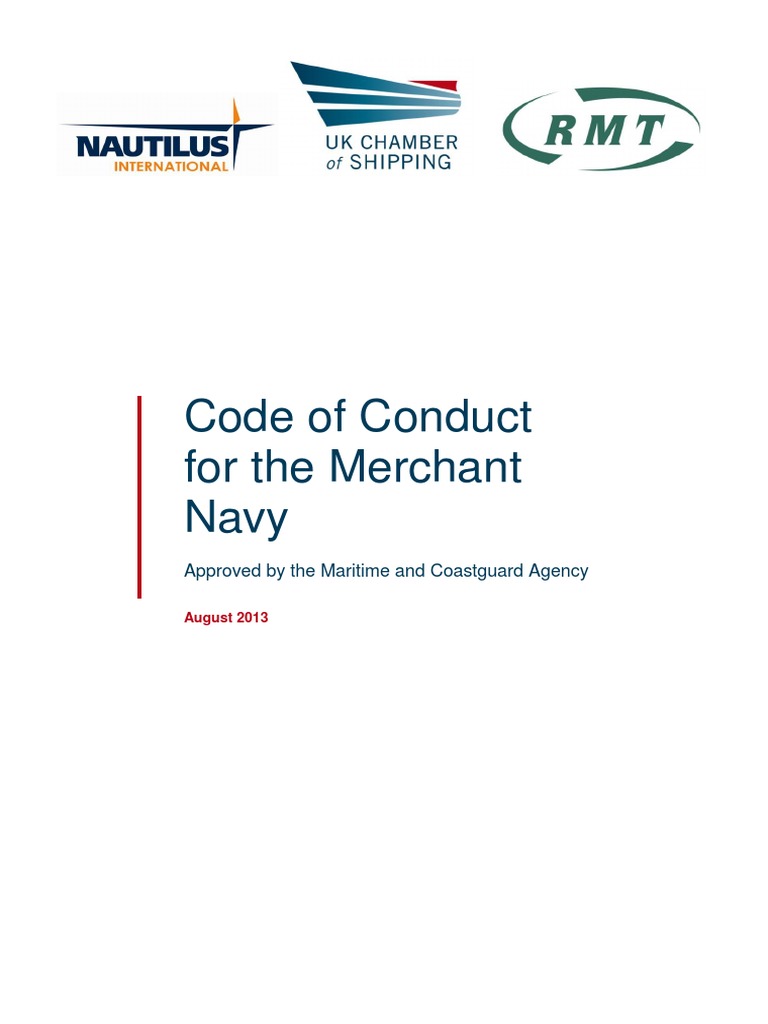 Merchant Navy Code of Conduct 2013 | Sailor | Ships