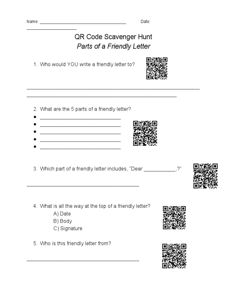 Letter Parts - QR Code | PDF